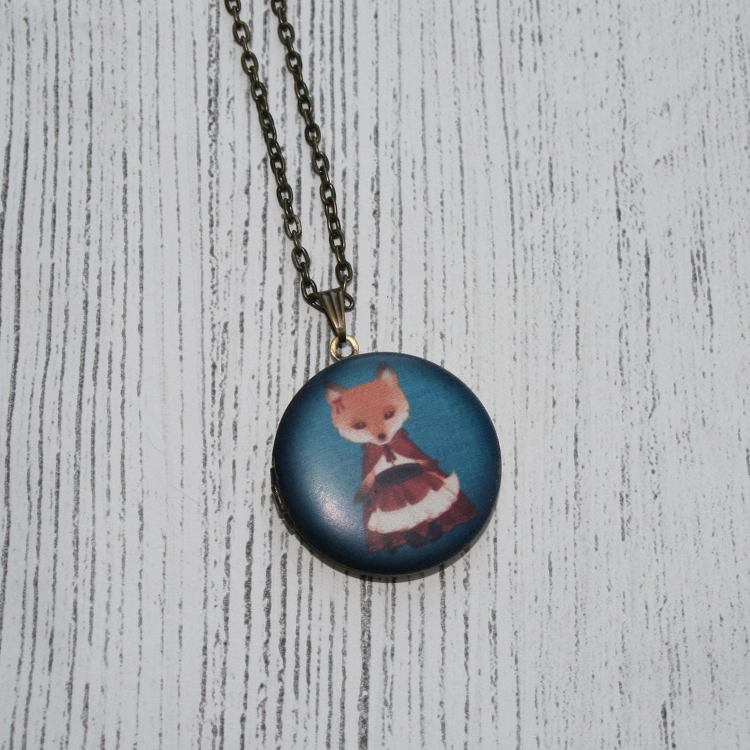 Collar de medallón de zorro, collar de vixen, joyería del bosque - Etsy ...