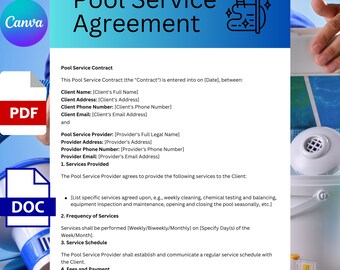 Residential Pool Maintenance Contract Pool Cleaning Contract Pool ...