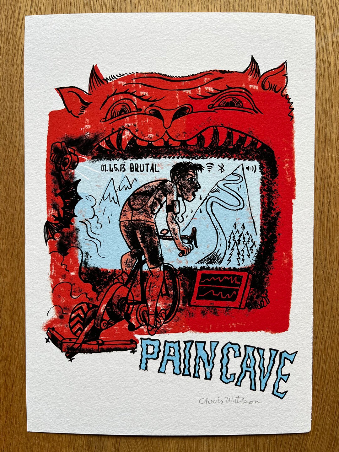 Pain Cave ! ZWIFT - TURBO- WAHOO - Art for Your Indoor Trainer Cycling ...