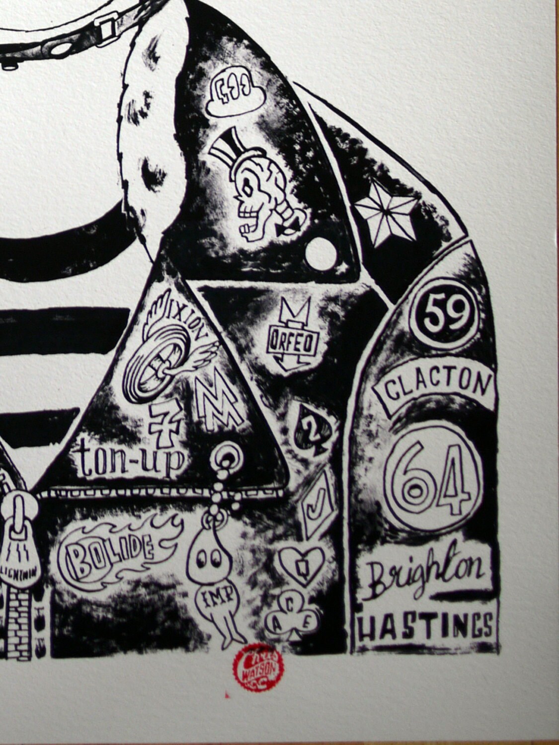 Motorcycle Girl Print 420 X 594 Mm, Signed Giclee Edition No. 7 of 64 ...