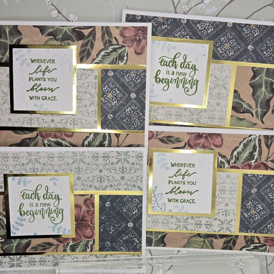 Set of 4 New Beginnings Cards Blank Note Cards - Etsy