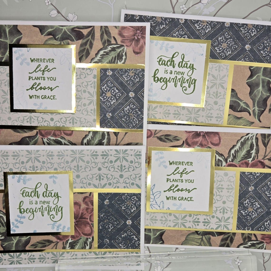 Set of 4 New Beginnings Cards Blank Note Cards - Etsy