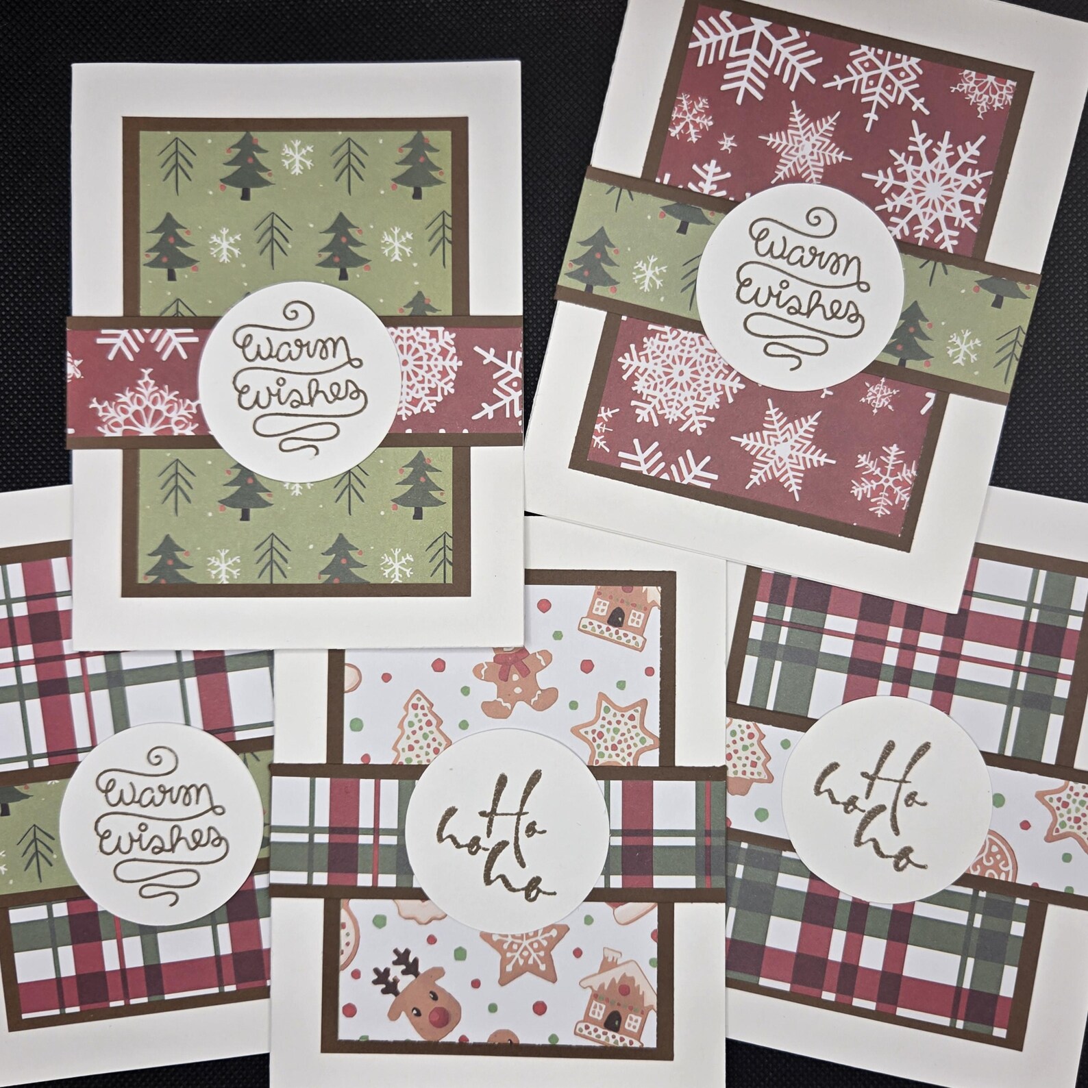 Set of 5 Holiday Cards Blank Note Cards - Etsy