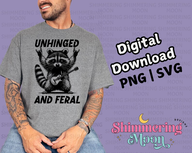 Unhinged and Feral PNG, Racoon Png, Cute Funny Sayings Png, Cute Baby ...