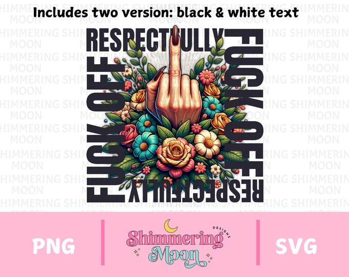 Respectfully PNG Middle Finger PNG Trendy Vintage Retro Housewife Funny ...