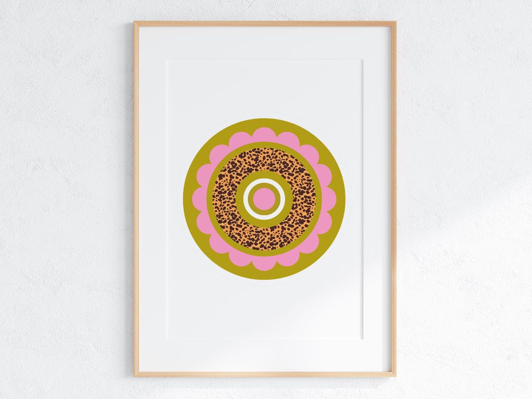 Boho Leopard Print Wall Art – Minimalist Abstract Printable in Warm ...