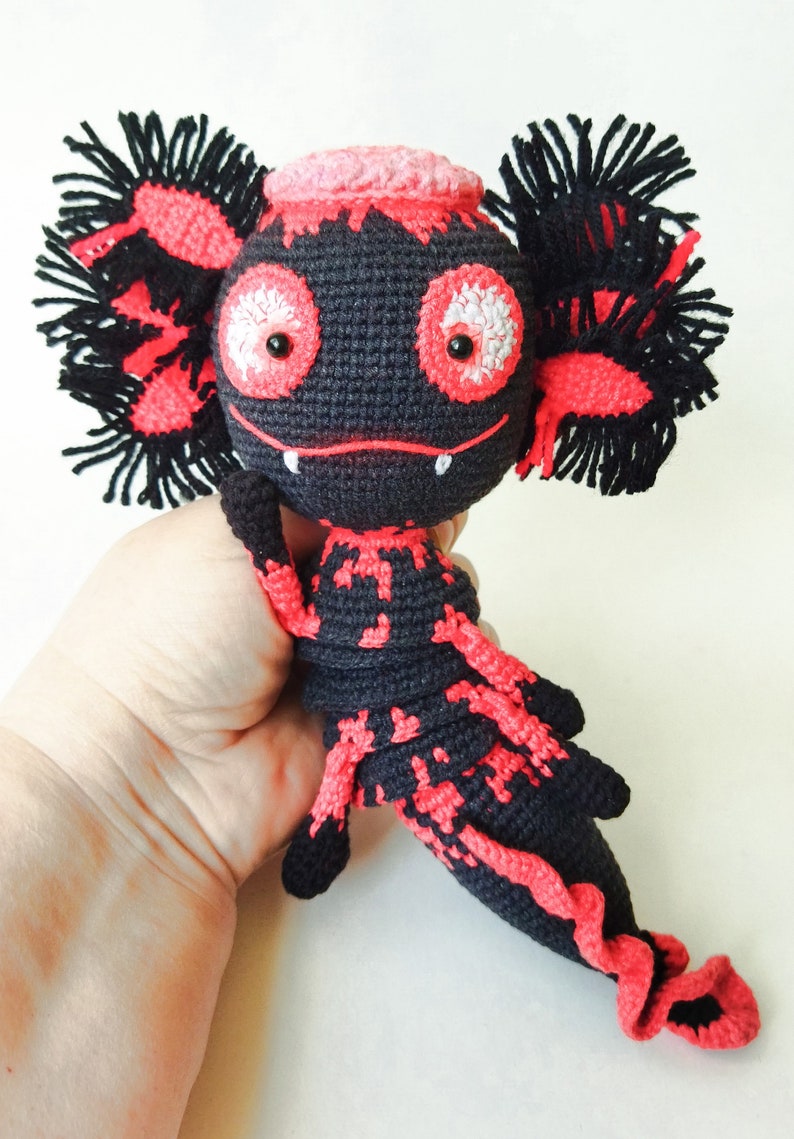 Zombie Axolotl Crochet Pattern: Amigurumi Halloween Toy (PDF in English ...