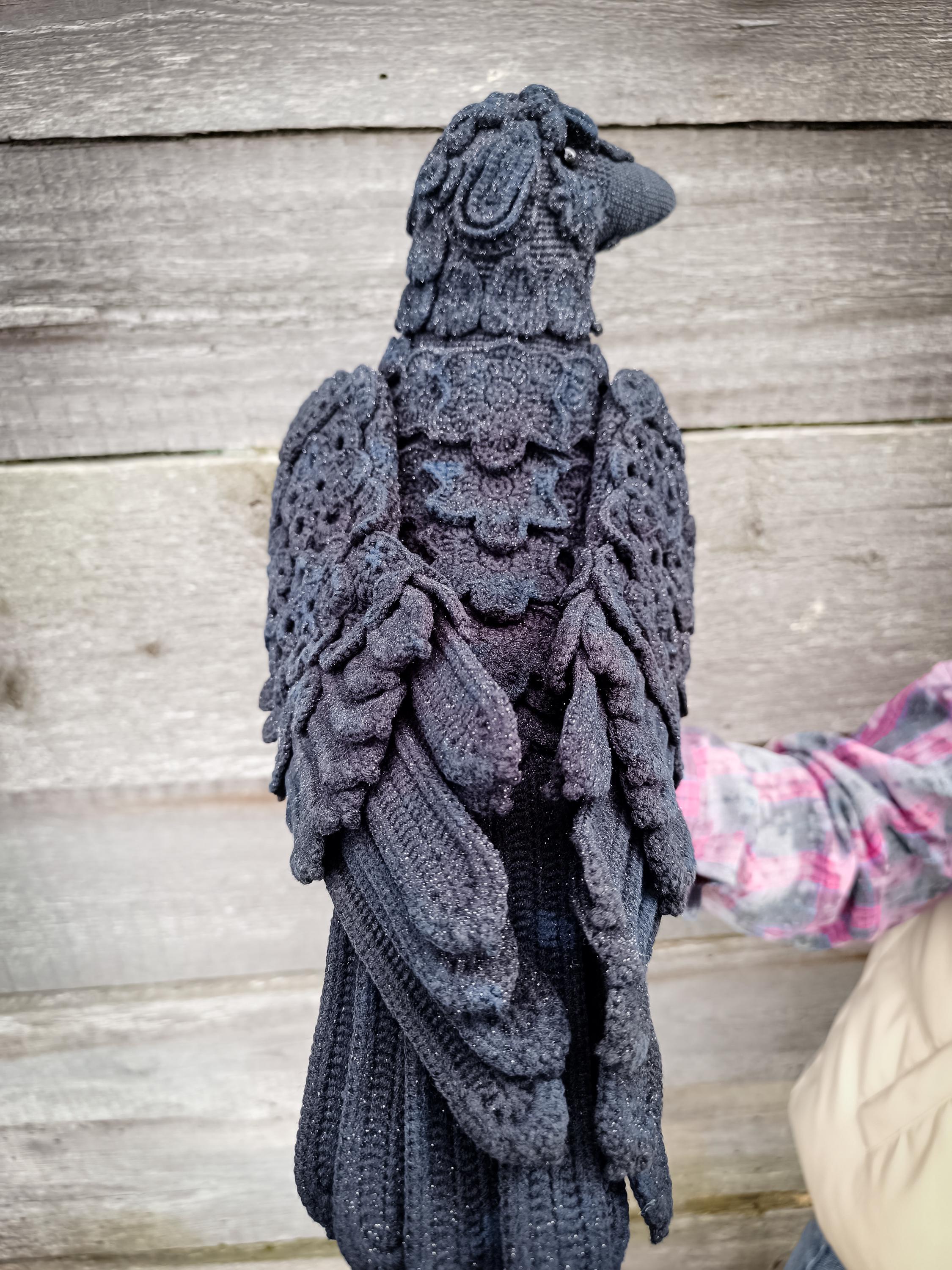 Raven Crochet PATTERN Tutorial PDF in English. Gothic Black Crow ...