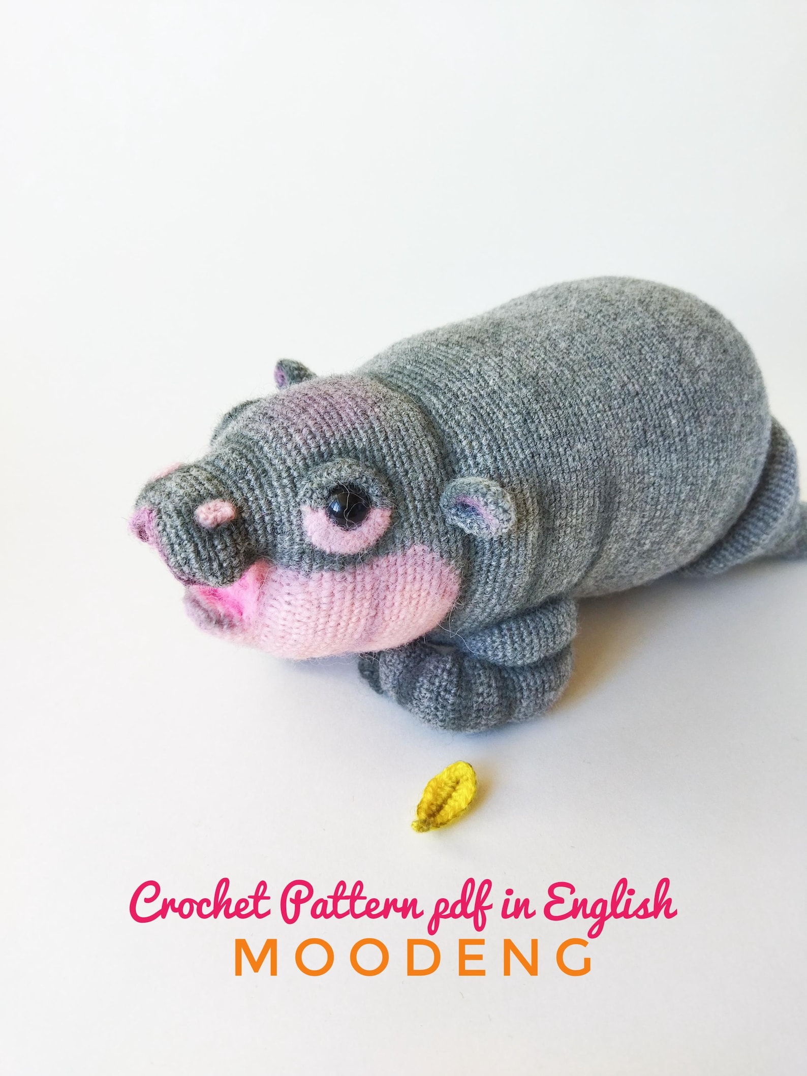 Cute Moo Deng Hippo Amigurumi Crochet PATTERN Pdf in English. Moo Deng ...