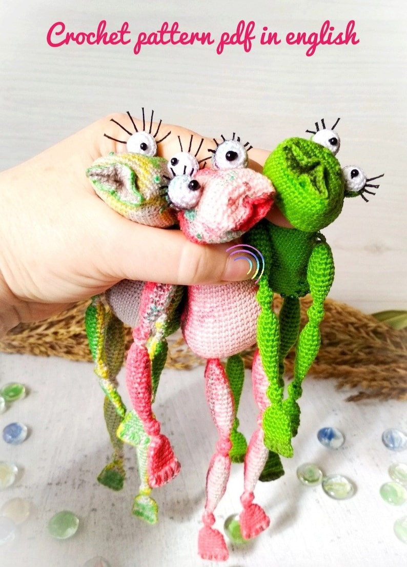 Cute Frog Crochet PATTERN Pdf in English. Animal Frog Amigurumi Pattern ...