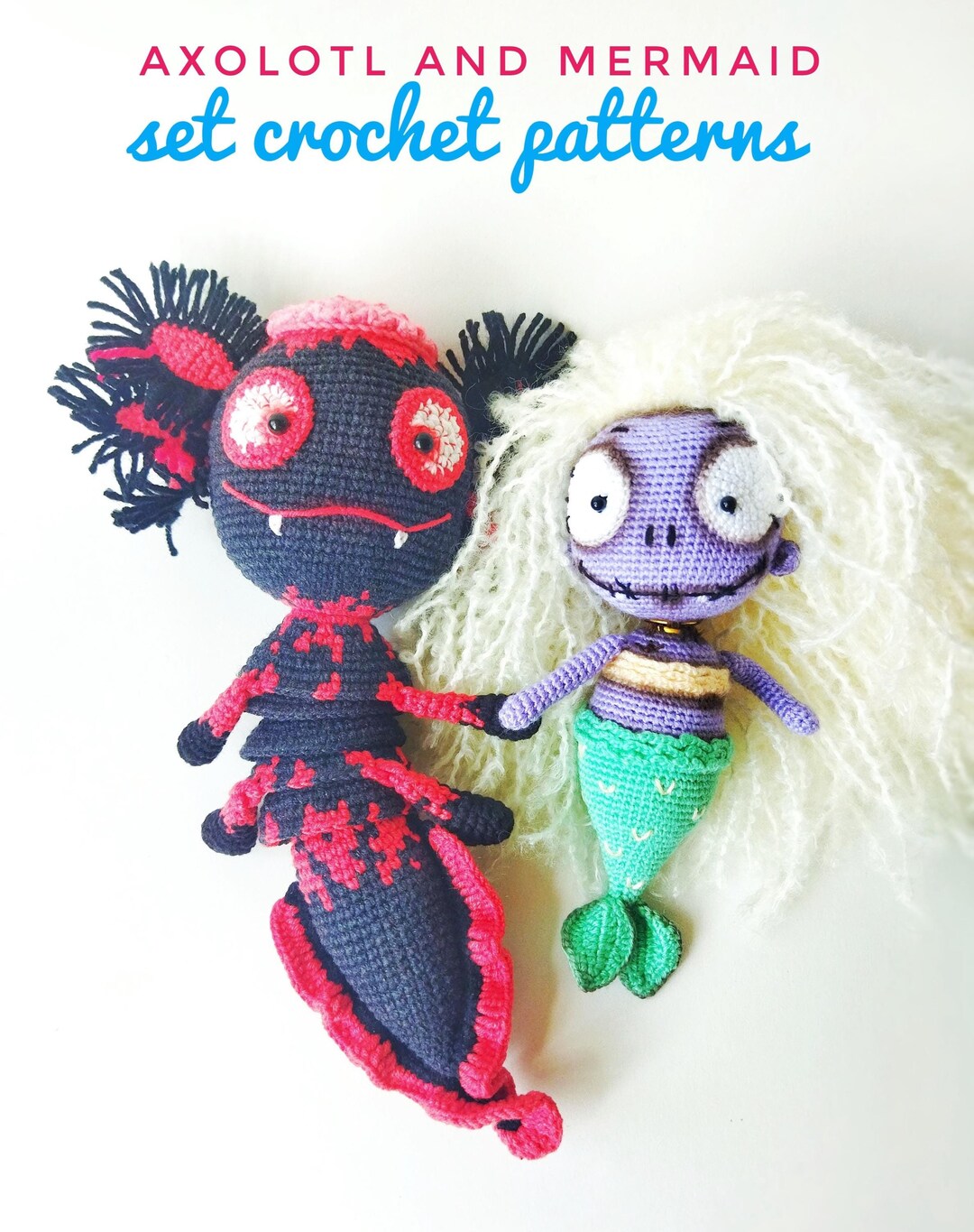 Zombie Toys of Aquatic Animals Zombie Mermaid & Zombie Axolotl--set of ...