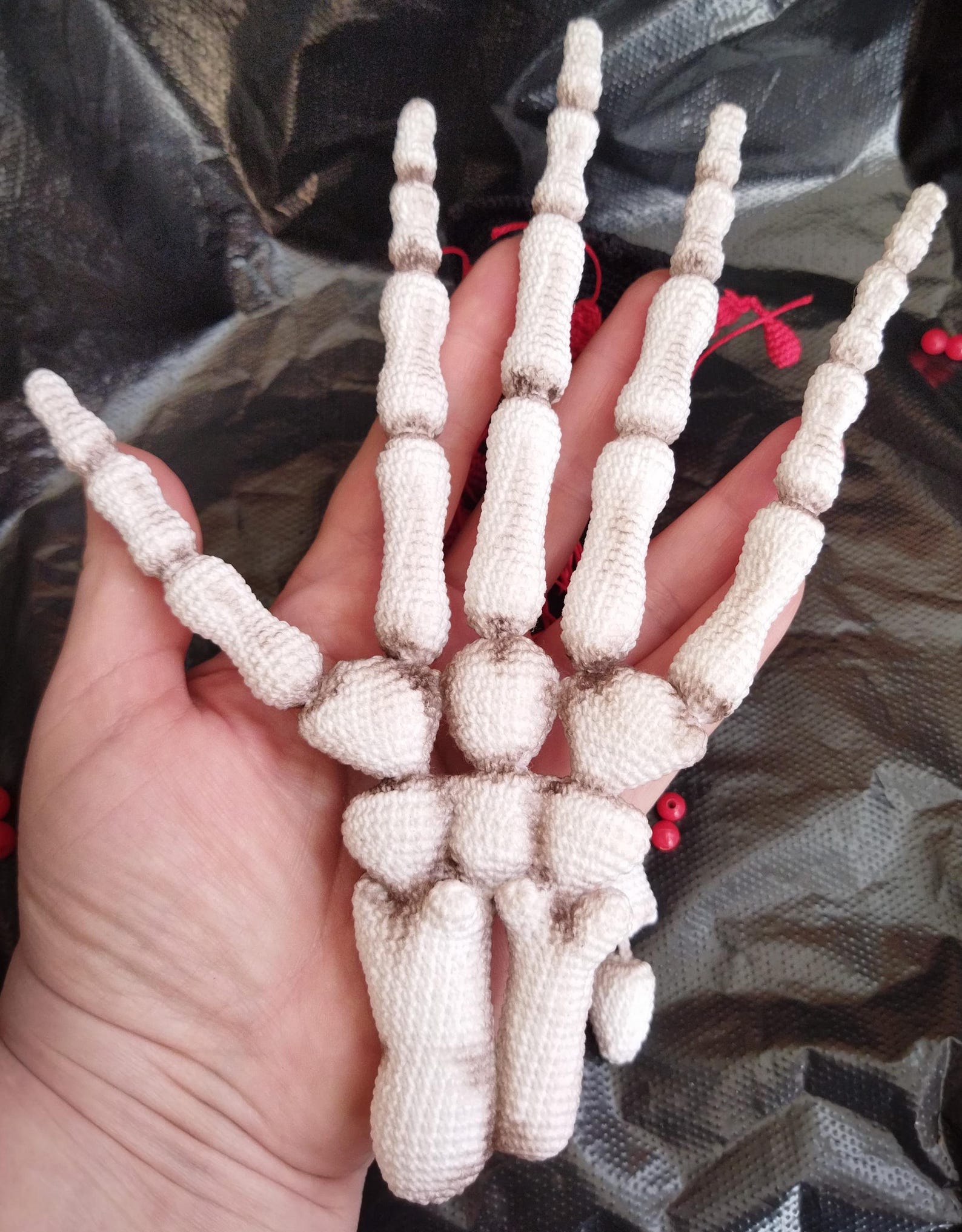 Crochet Skeleton Hand Pattern: Amigurumi PDF ( in English) Spooky ...