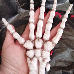 Crochet Skeleton Hand Pattern: Amigurumi PDF ( in English) Spooky ...