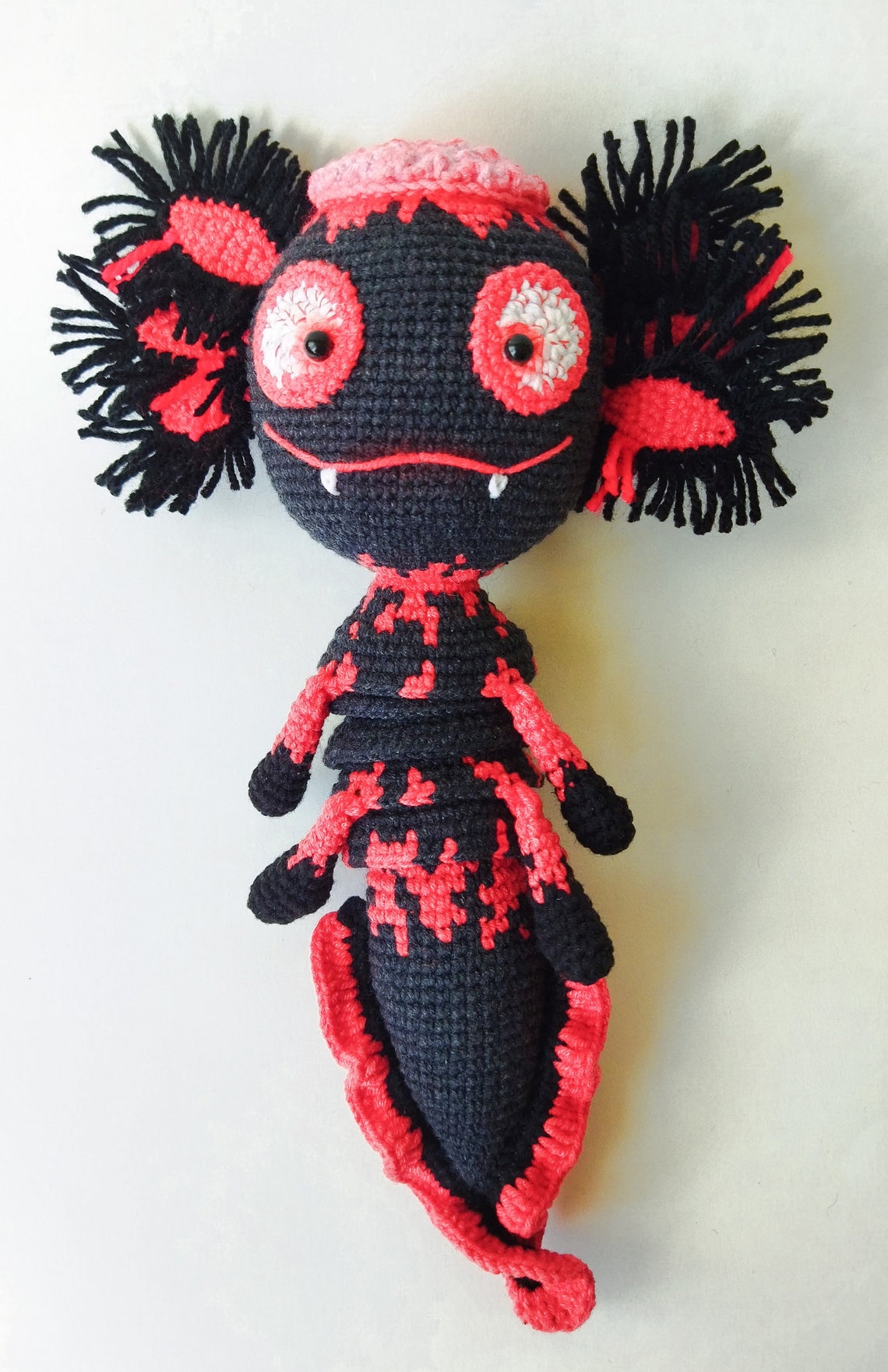 Zombie Axolotl Crochet Pattern: Amigurumi Halloween Toy (PDF in English ...