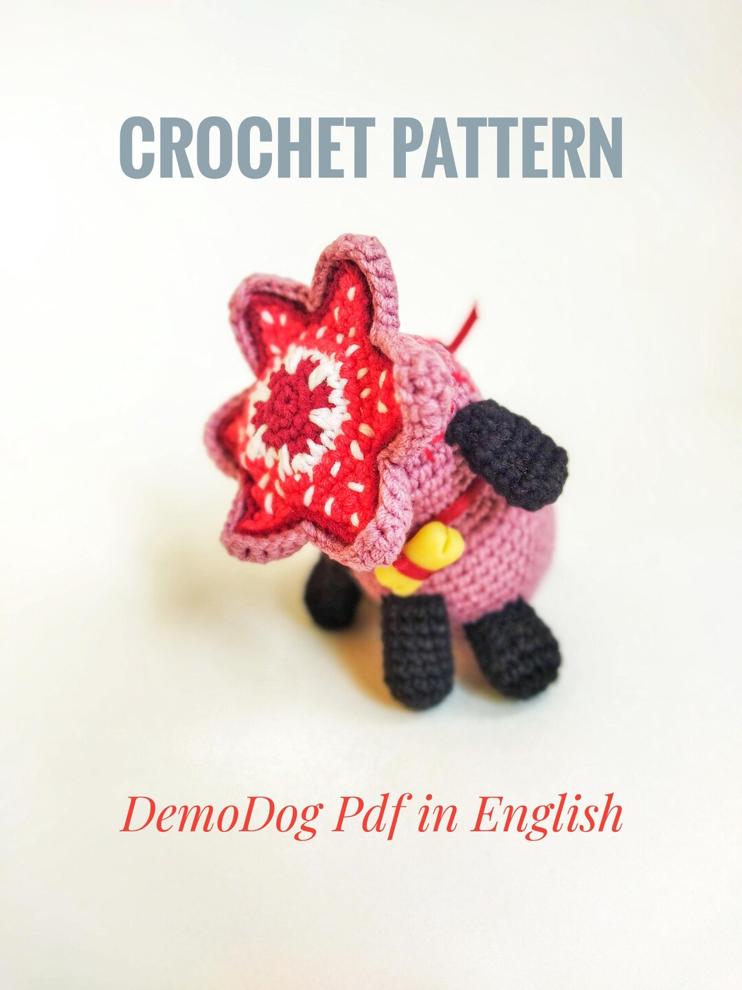 Demodog Amigurumi Crochet Pattern Pdf in English. Evil Flower Head Dog ...