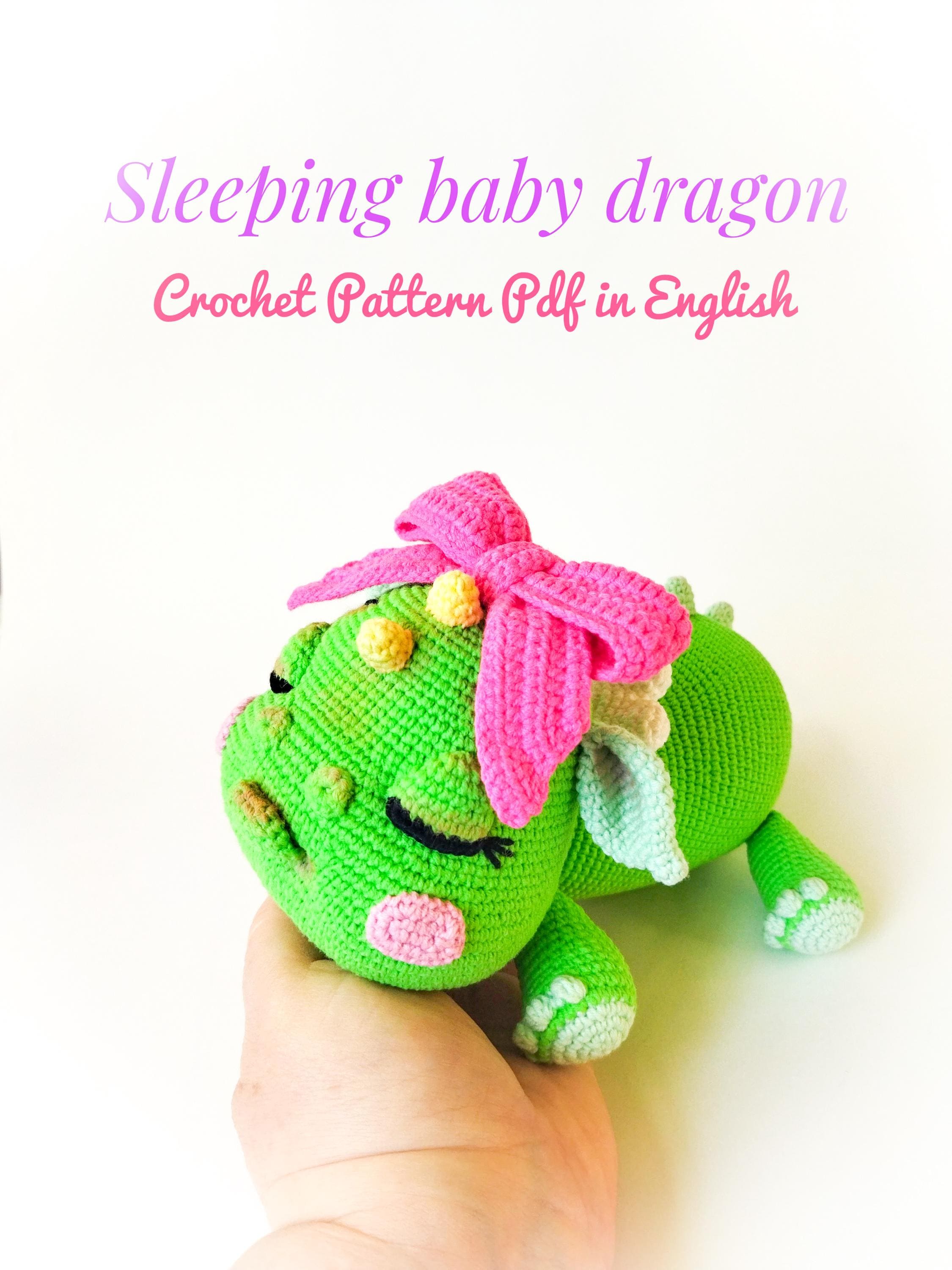 Sleeping Baby Dragon Crochet Pattern: Amigurumi Tutorial (PDF in ...