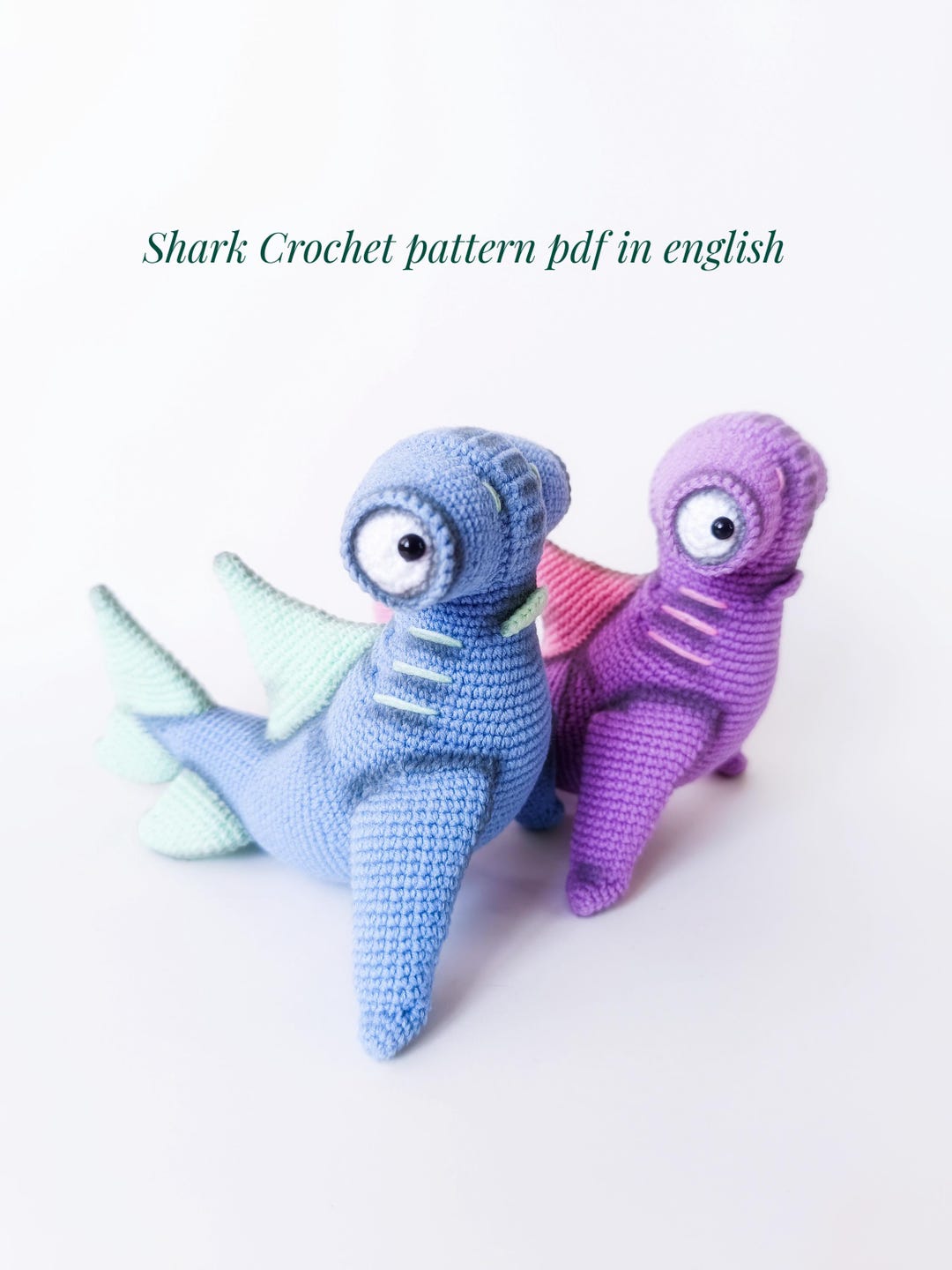 Hammerhead Shark Crochet Pattern PDF in English. Cute Baby Shark ...