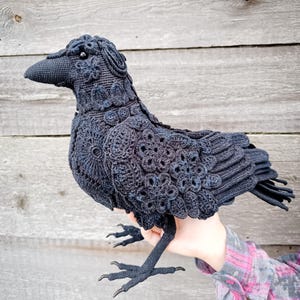 Raven Crochet PATTERN Tutorial PDF in English. Gothic Black Crow ...
