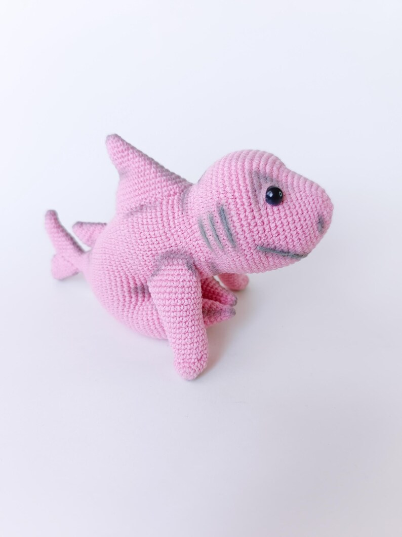 Set of Crochet Amigurumi PATTERNS in English- Hammerhead Shark, Baby ...