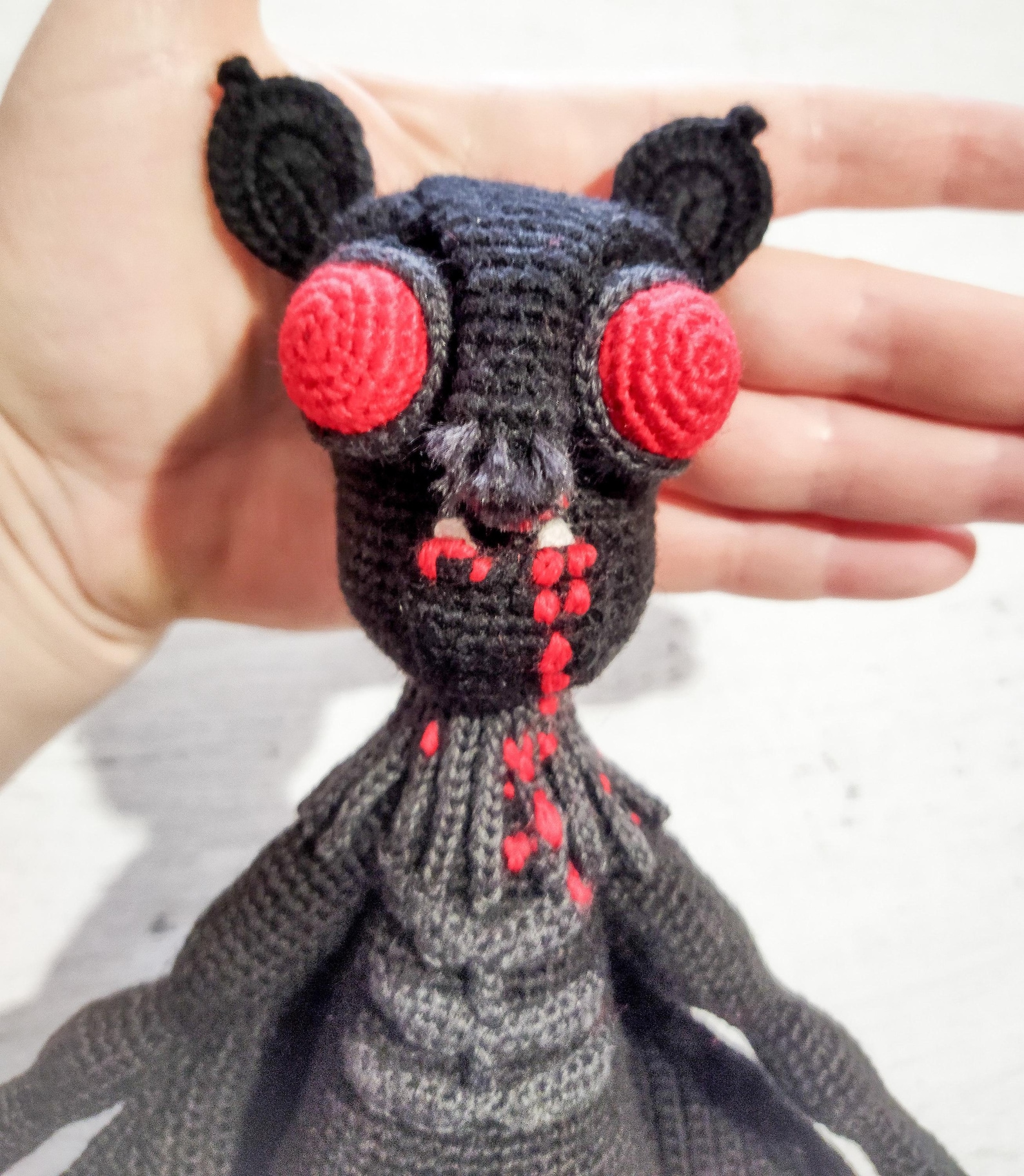 Mothman Crochet Pattern PDF in English. Mothman Monster Cryptid Toy ...