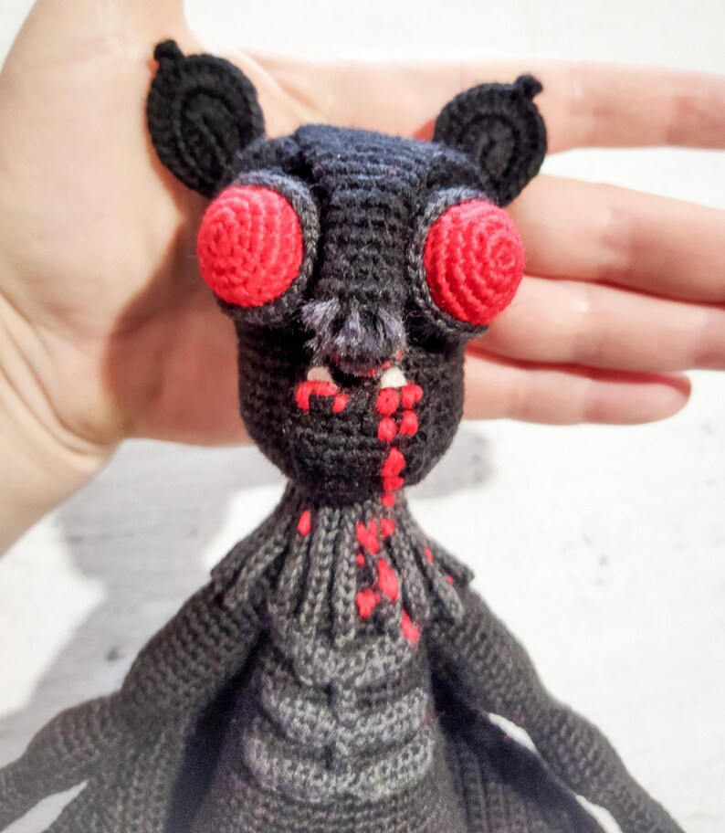 Mothman Crochet Pattern PDF in English. Mothman Monster Cryptid Toy ...
