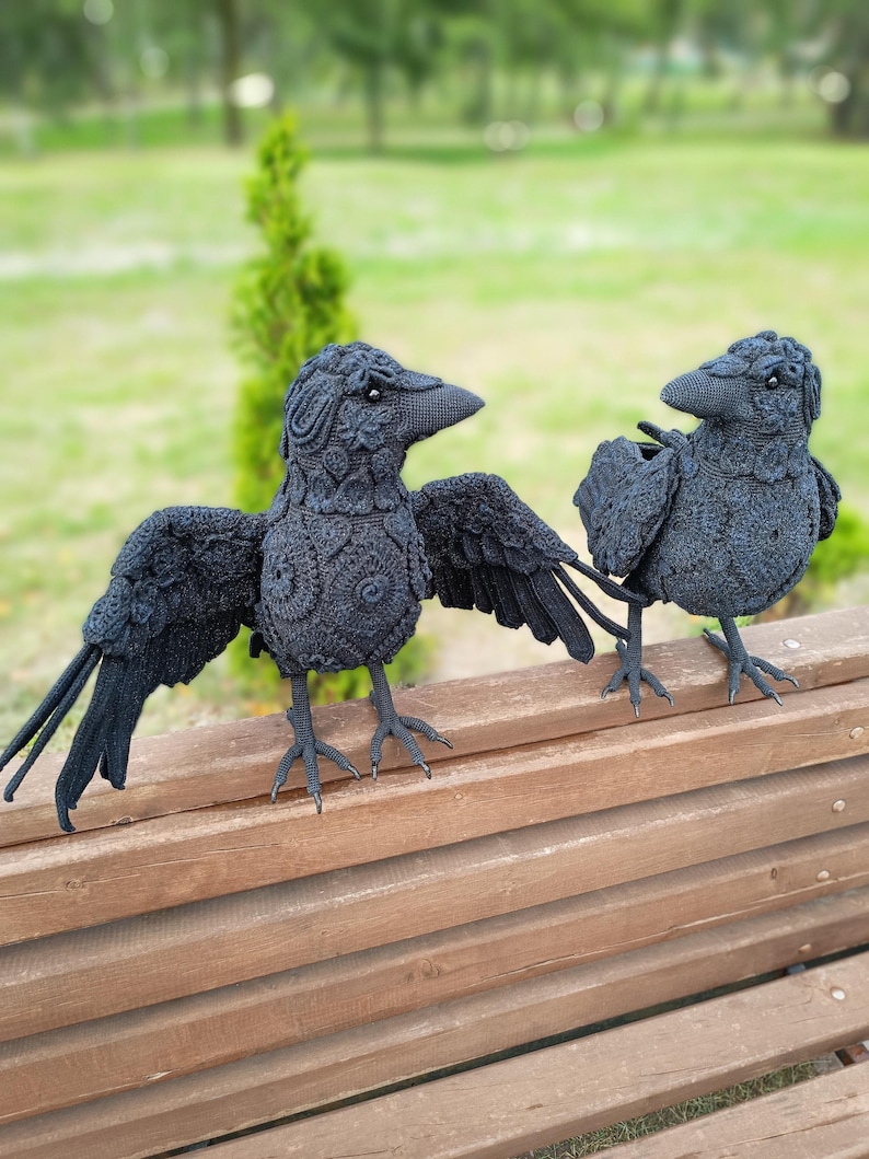 Set of Two Crochet Patterns: Ravens. Crochet Tutorial Patterns PDF in ...