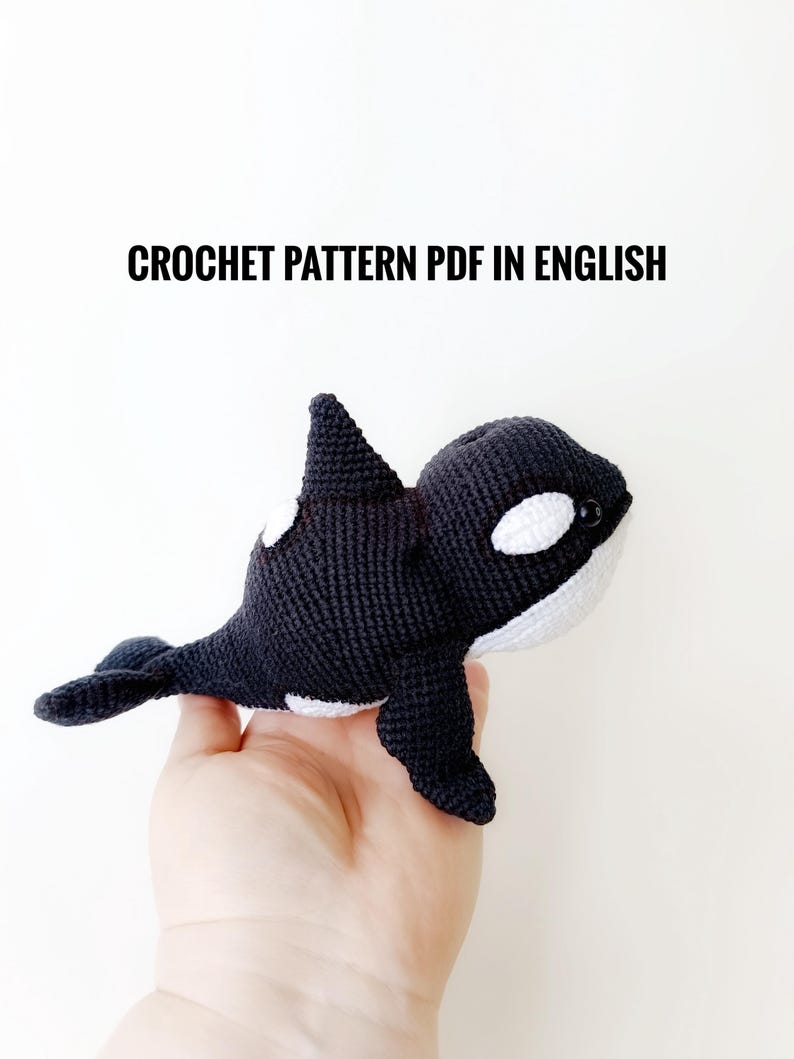Orca Amigurumi Crochet Pattern PDF in English. Killer Whale Baby ...
