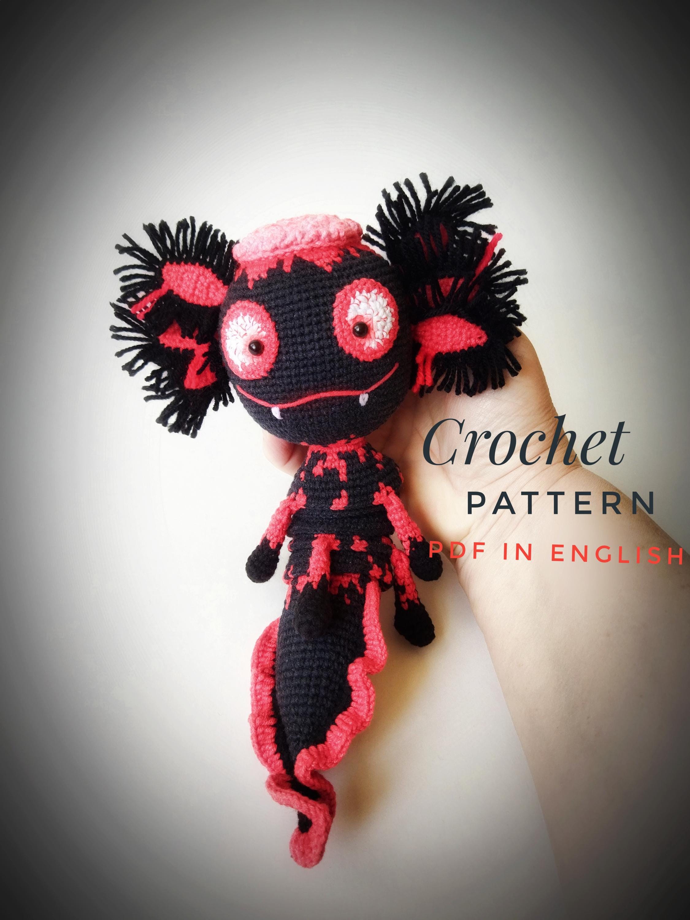 Zombie Axolotl Crochet PATTERN Pdf in English. Amigurumi Toy Axolotl ...