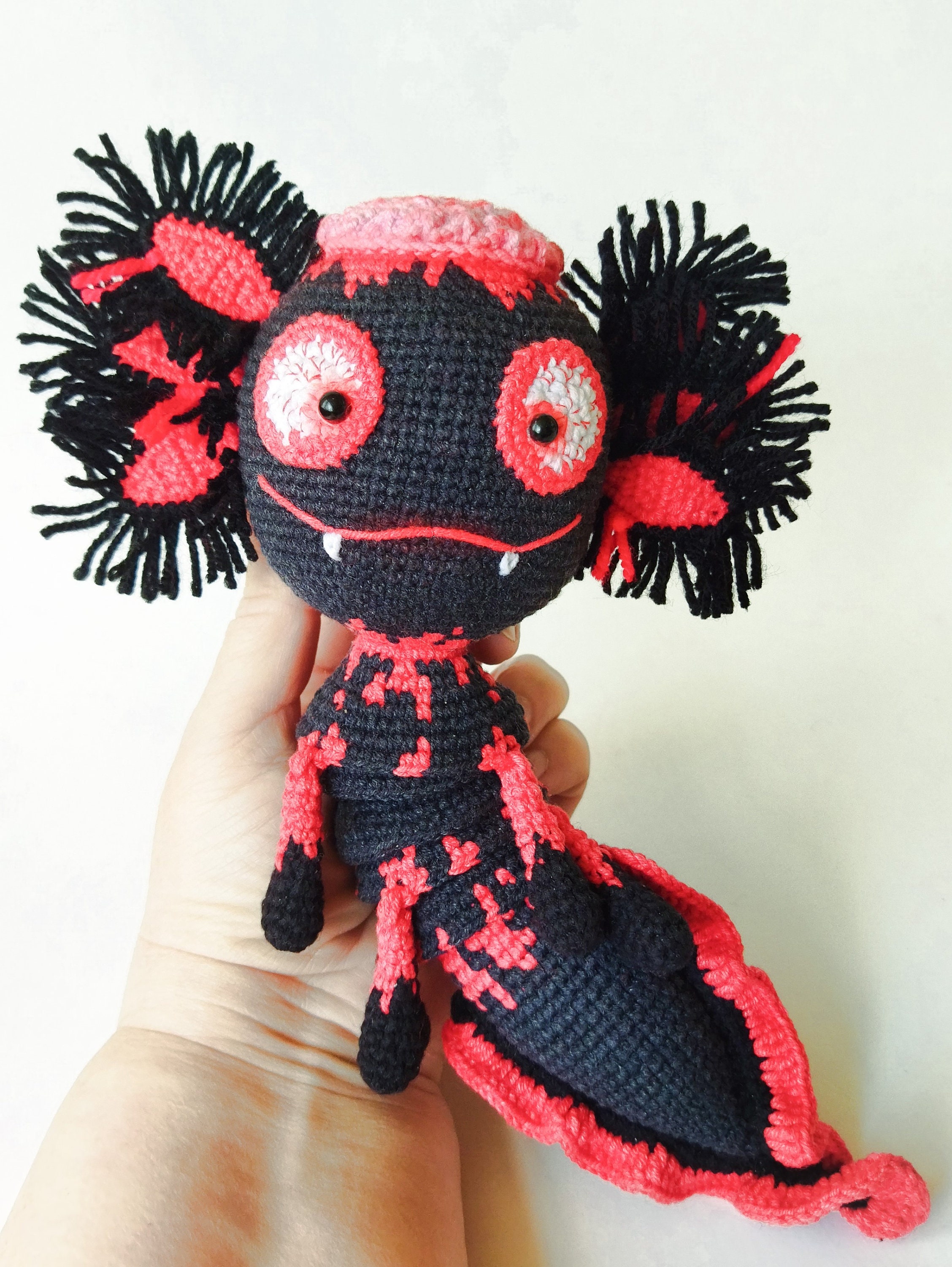 Zombie Axolotl Crochet PATTERN Pdf in English. Amigurumi Toy Axolotl ...
