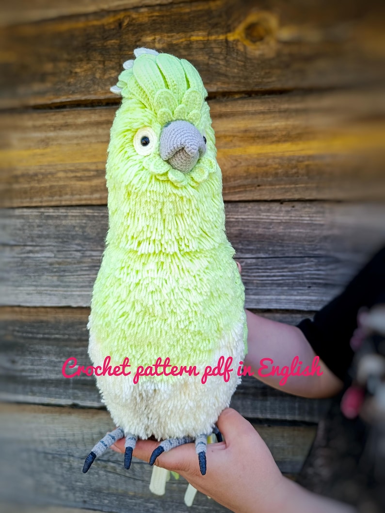 Сrested Cockatoo Amigurumi Figurine. Crochet Pattern Pdf in English ...