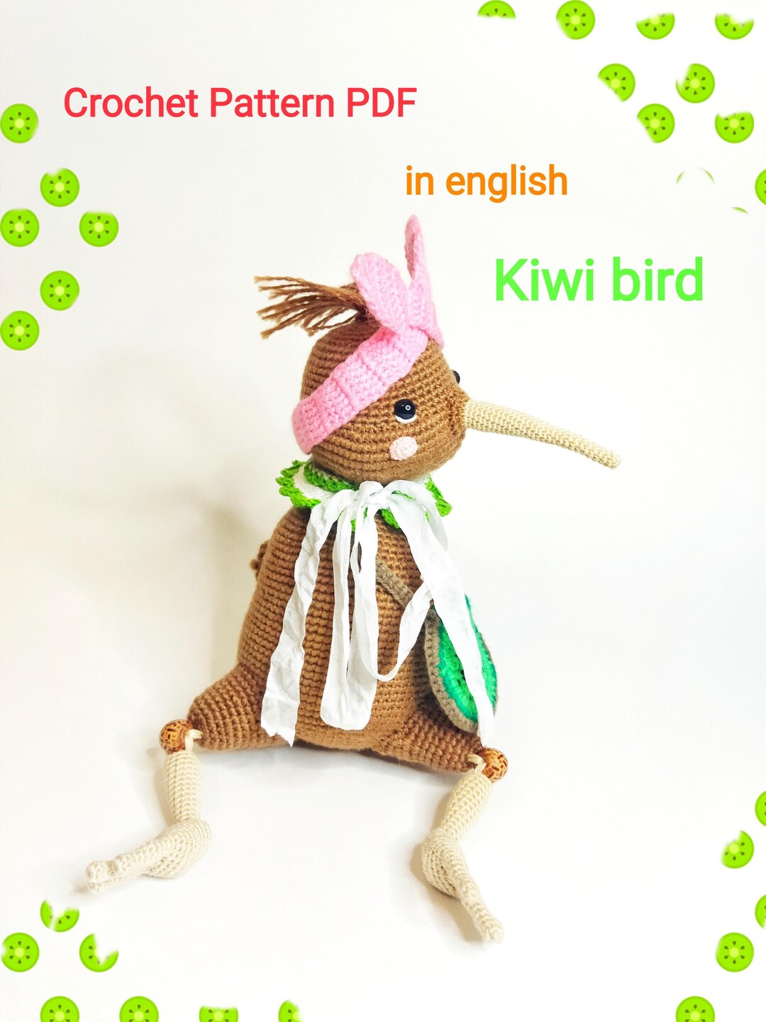 New Zealand Kiwi Bird, Crochet Pattern Pdf in English. Kiwi Bird ...