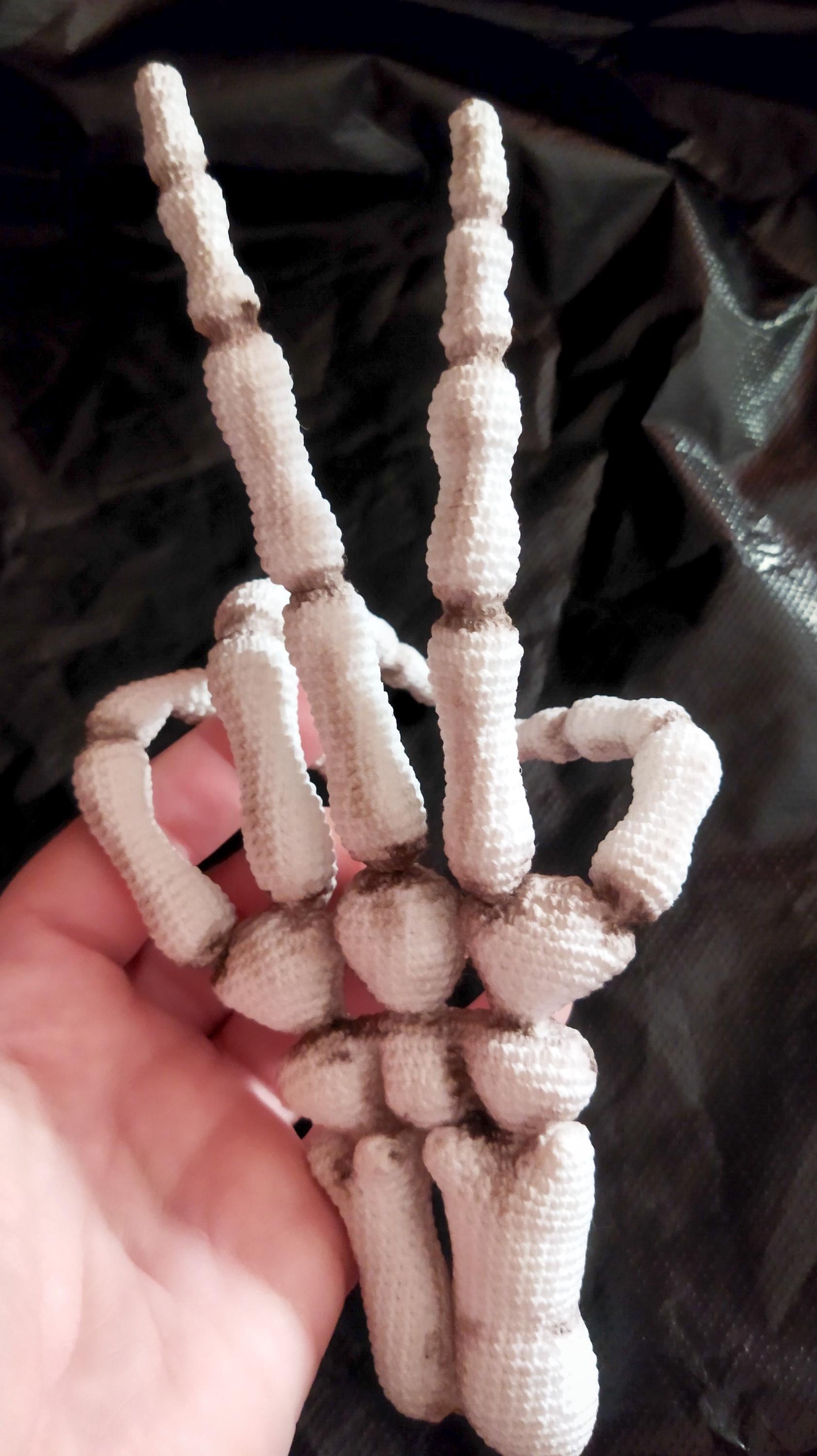 Crochet Skeleton Hand Pattern: Amigurumi PDF ( in English) Spooky ...