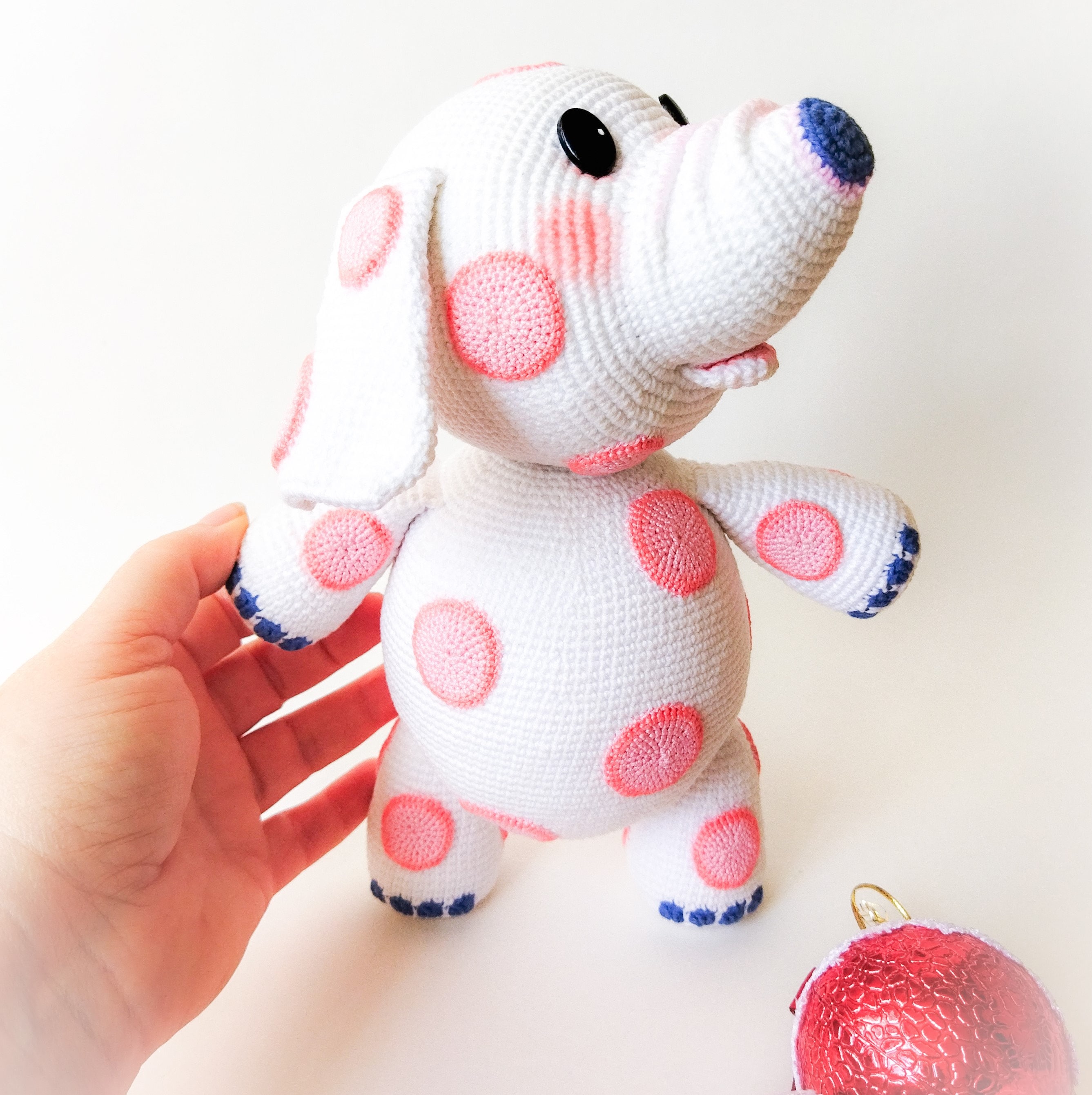 Spotted Elephant, White Elephant With Pink Polka Dots Crochet PATTERN ...