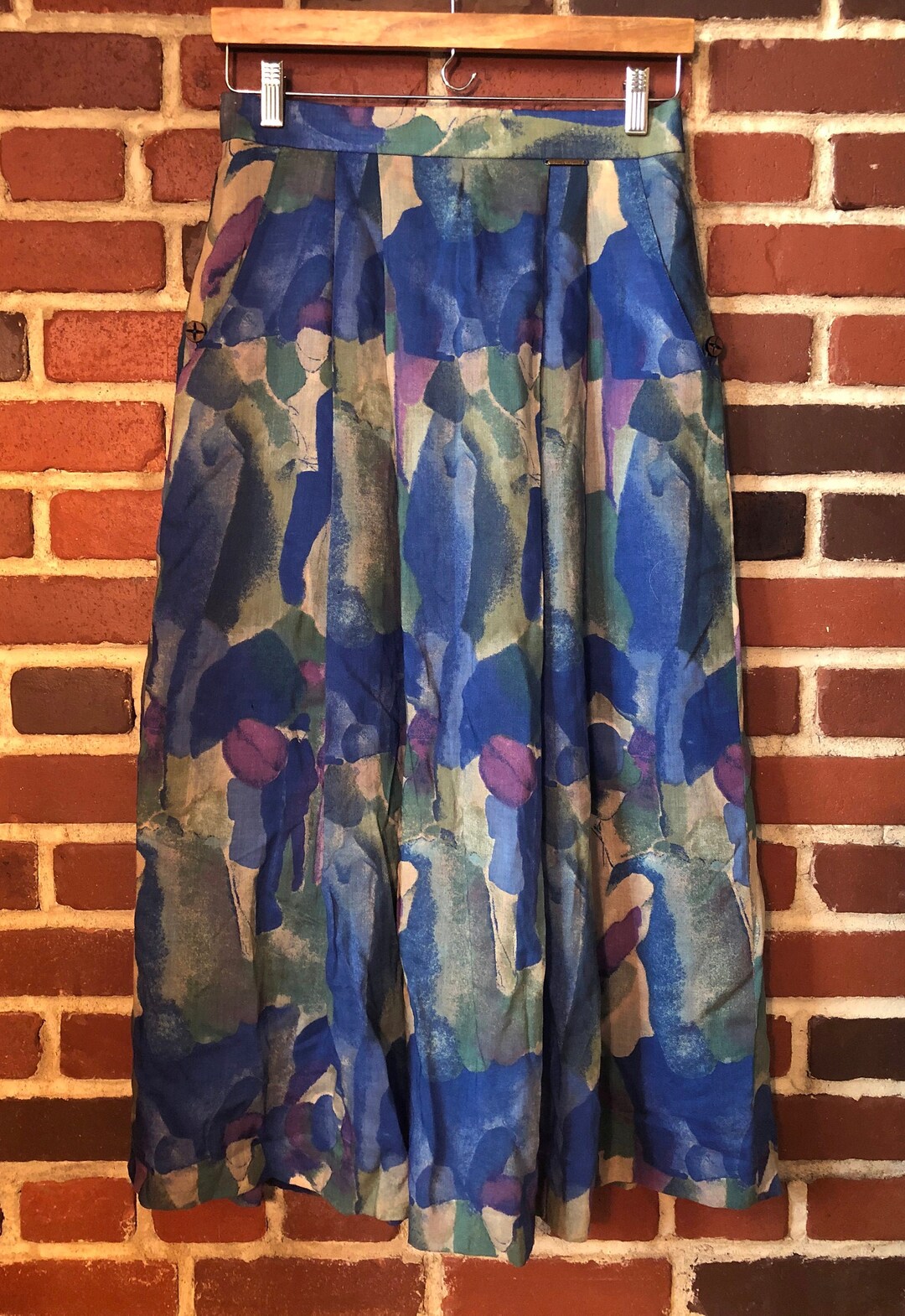 Geiger Abstract Floral Skirt - Etsy