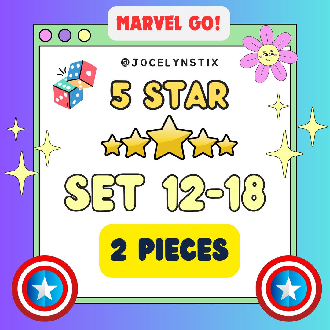 Mogo 5 Star Stickers 2 Piece Complete Set 12 to 18 Marvel Album - Etsy