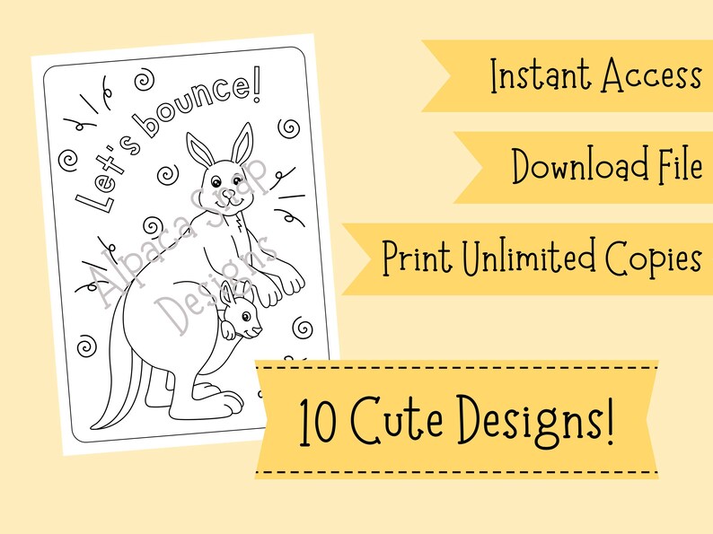 Australian Animals Colouring Sheets for Children - Australian Coloring ...