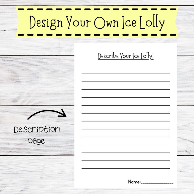 Design an Ice Lolly Printable - Design Your Own Ice Lolly Activity ...