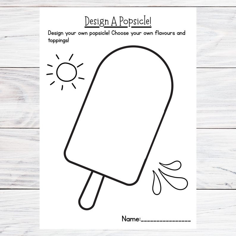 Design A Popsicle Printable - Design Your Own Popsicle Activity ...