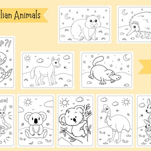 Australian Animals Colouring Sheets for Children Australian Animals ...