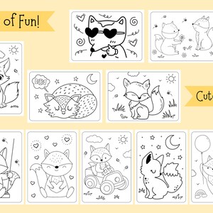 Fox Colouring Sheets for Children Fox Coloring Pages for Kids Fox ...