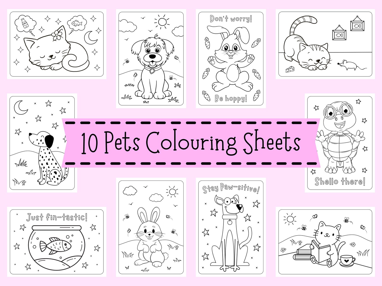 Pets Colouring Sheets for Children - Pets Coloring Pages for Kids ...