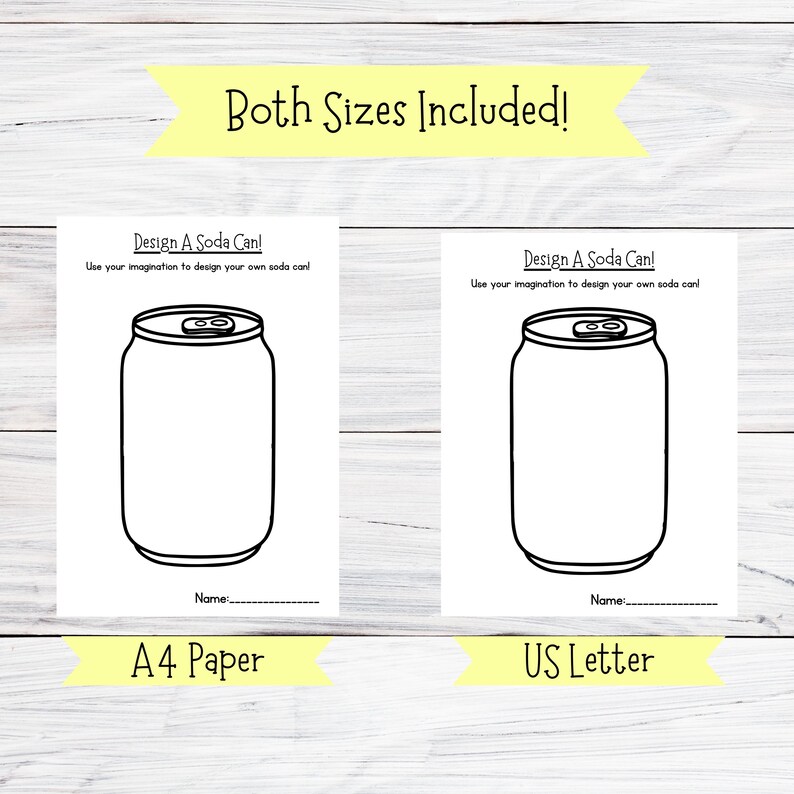 Design A Soda Can Printable - Design Your Own Soda Can Activity - Soda ...