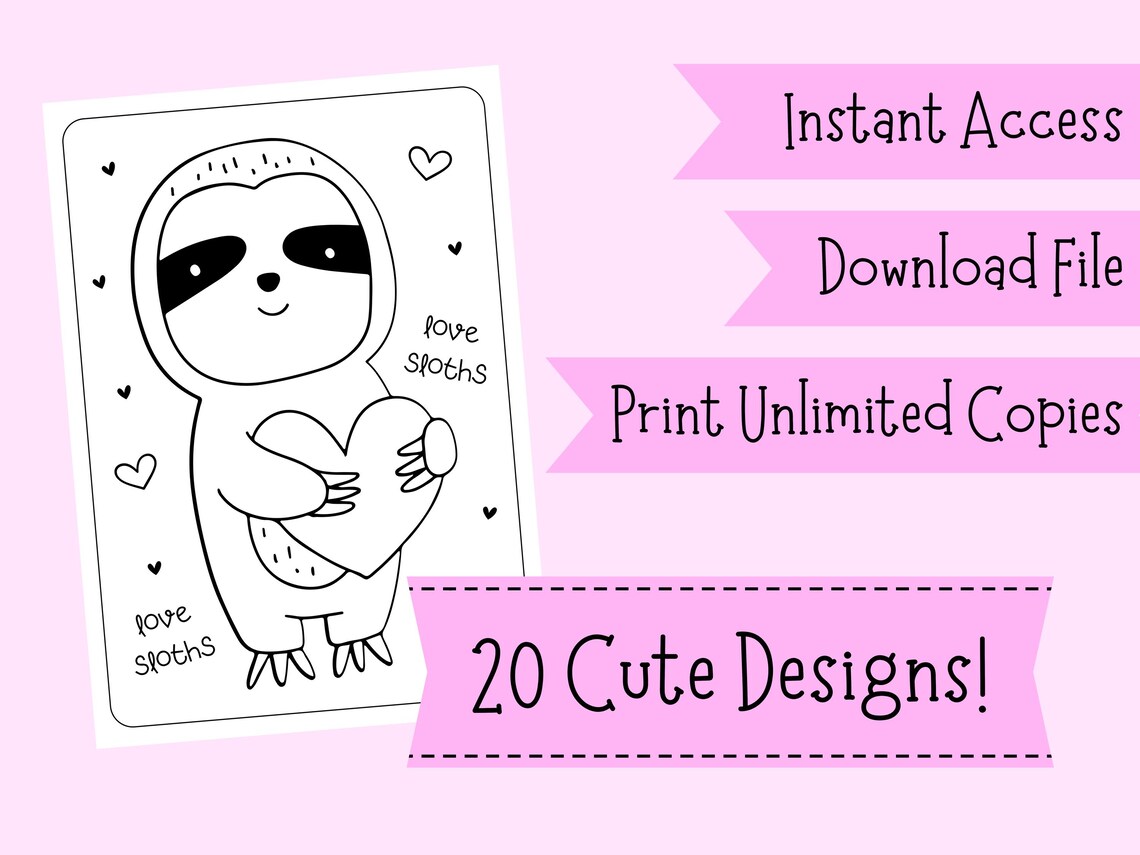 Sloth Colouring Sheets for Children - Sloth Coloring Pages for Kids ...