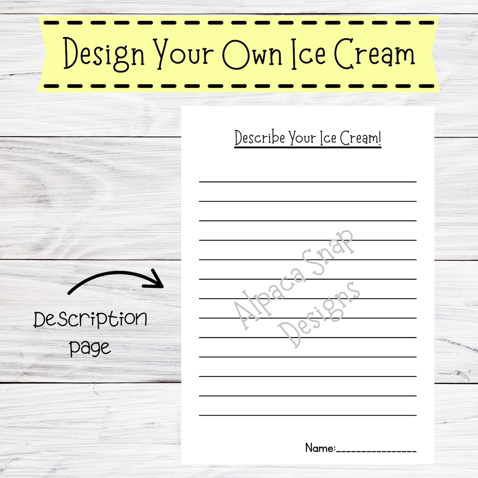 Design Your Own Ice Cream Printable: Kids' Summer Craft Activity (PDF ...