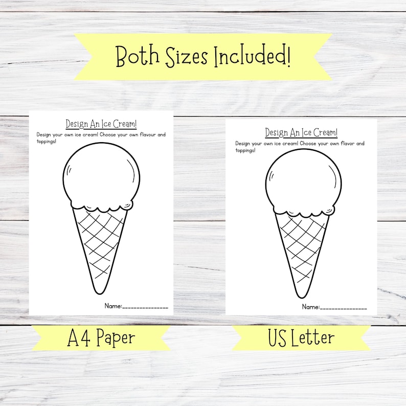 Design an Ice Cream Printable - Design Your Own Ice Cream Activity ...