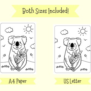 Koala Colouring Sheets for Children Koala Coloring Pages for Kids Fun ...