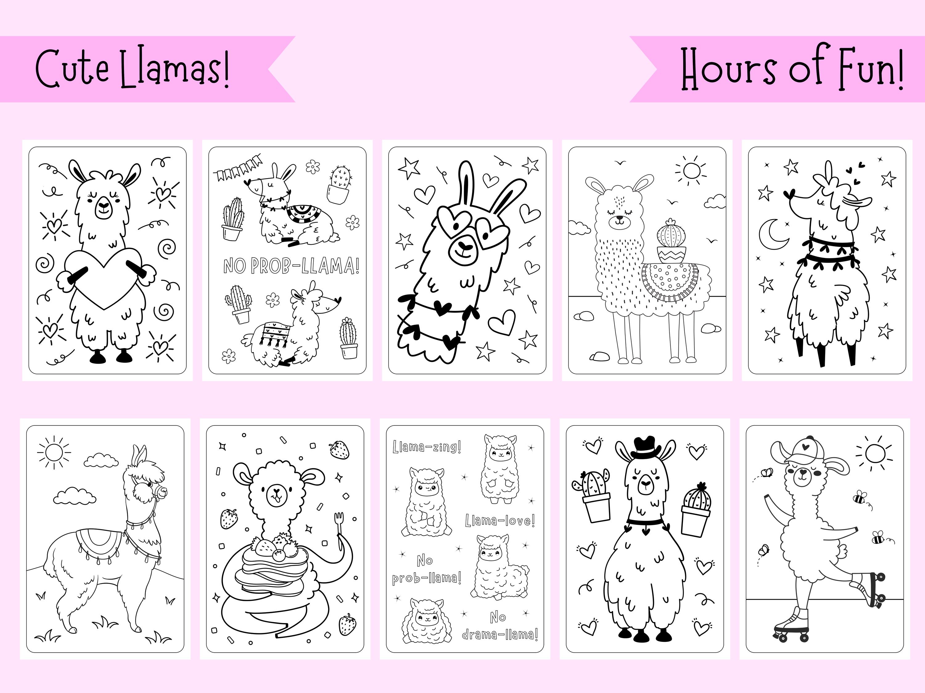 Llama Colouring Sheets for Children - Llama Coloring Pages for Kids ...