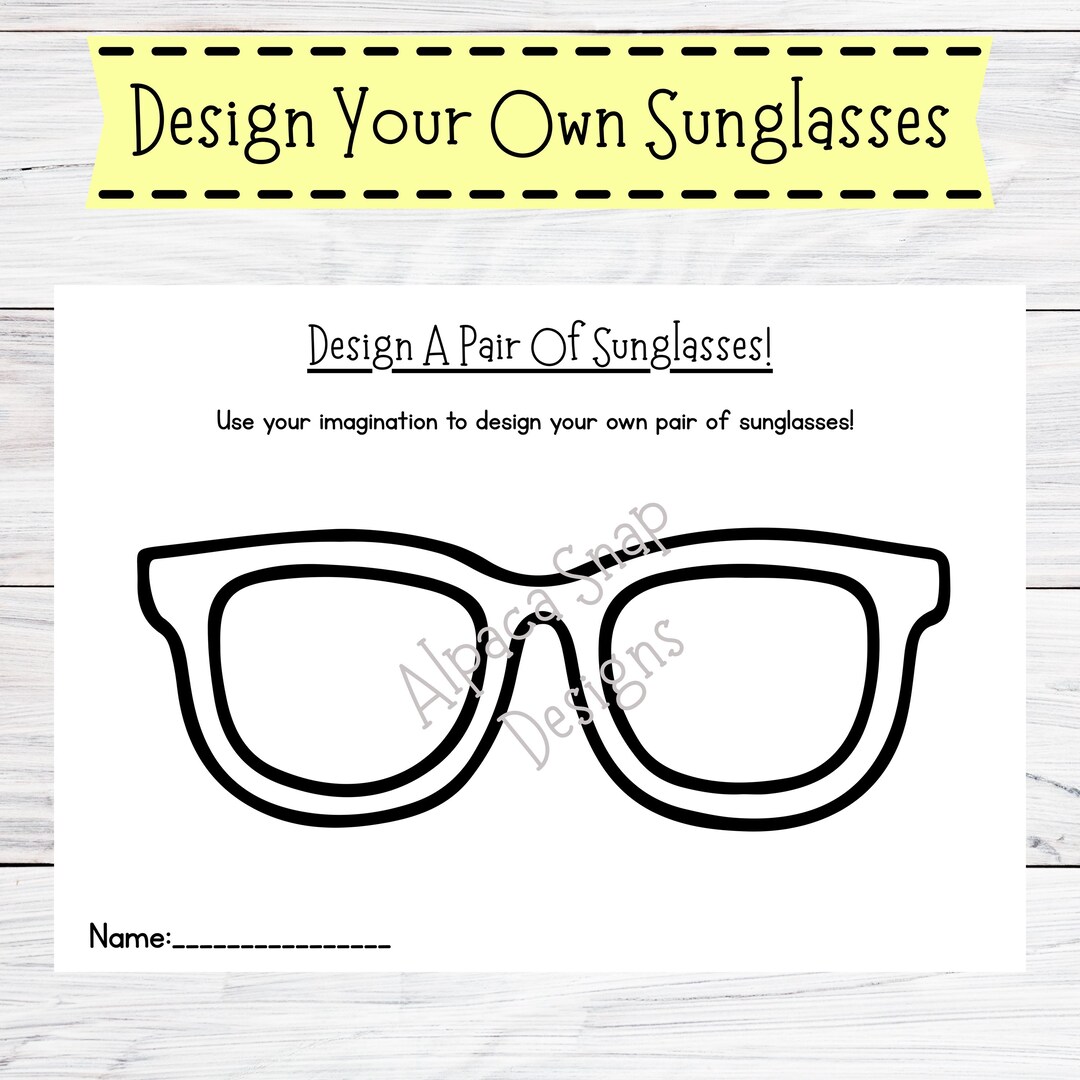 Design Your Own Pair of Sunglasses Printable: Kids' Summer Craft ...