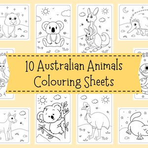 Australian Animals Colouring Sheets for Children Australian Animals ...