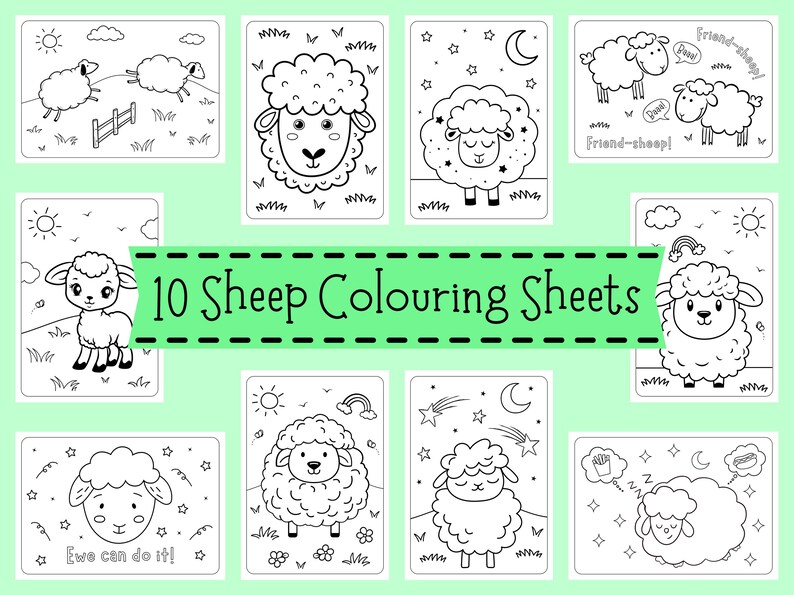 Sheep Colouring Sheets - Sheep Colouring for Children - Lamb Coloring ...